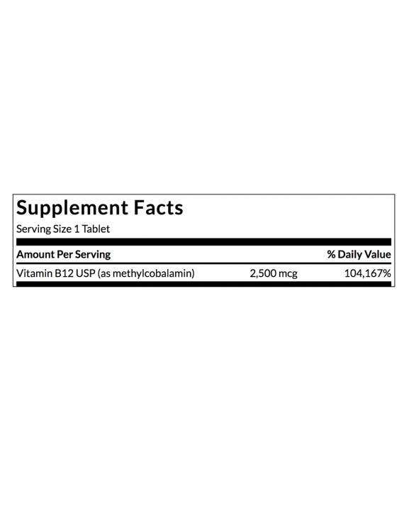 B12 (2.500 MCG) 60 TAB SWANSON